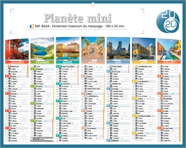 calendrier petit format