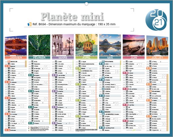 petit calendrier publicitaire