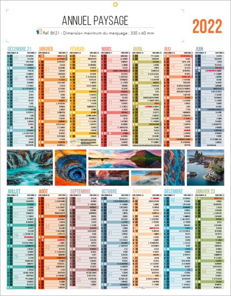Calendriers publicitaires de banque | Calendrier bancaire