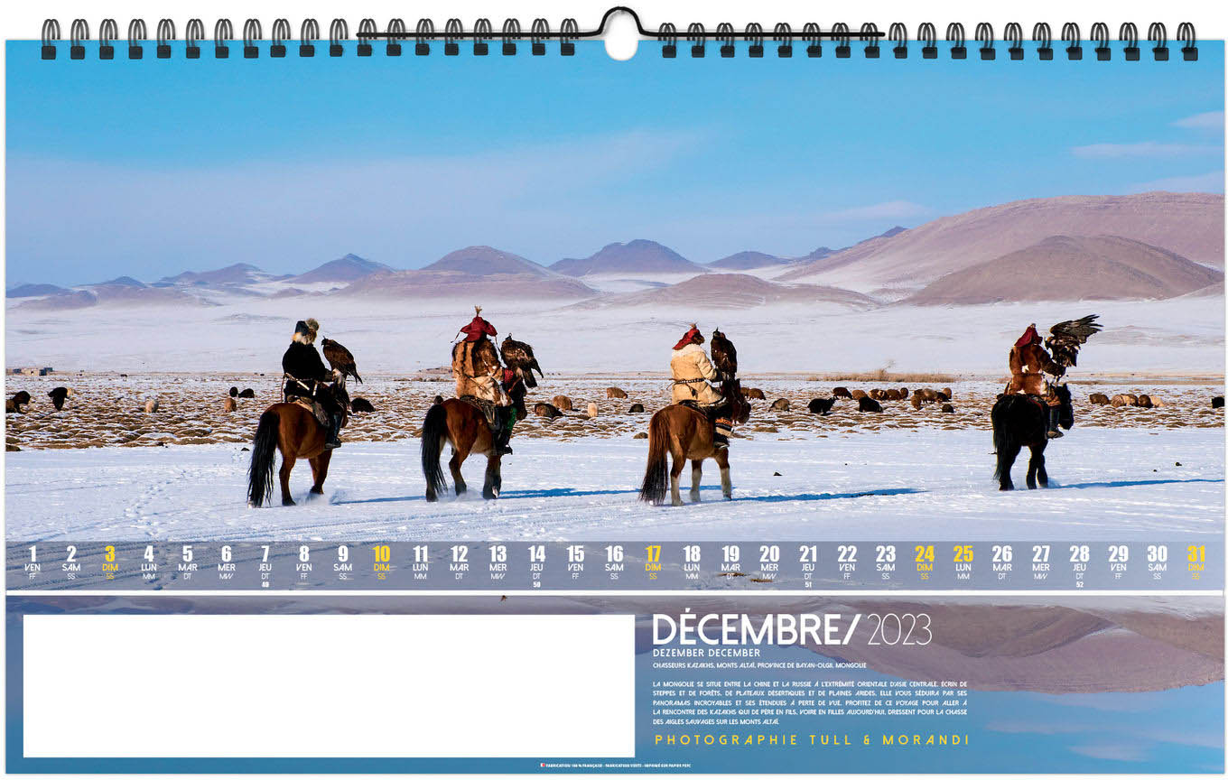 Calendrier personnalise illustre destinations 13 feuillets 600x360 ...