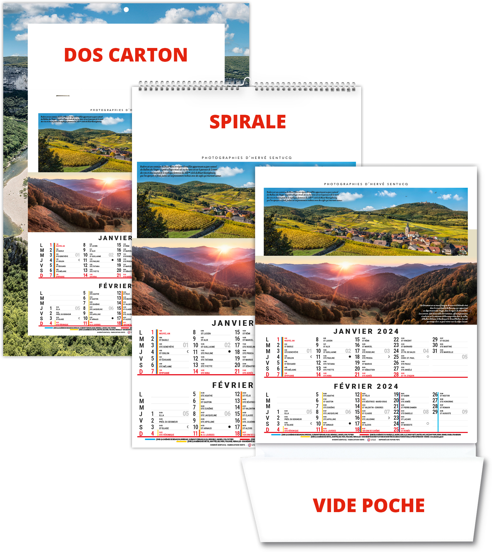 Bloc personnalise en france 240 x 410 | Calendriers publicitaires ...