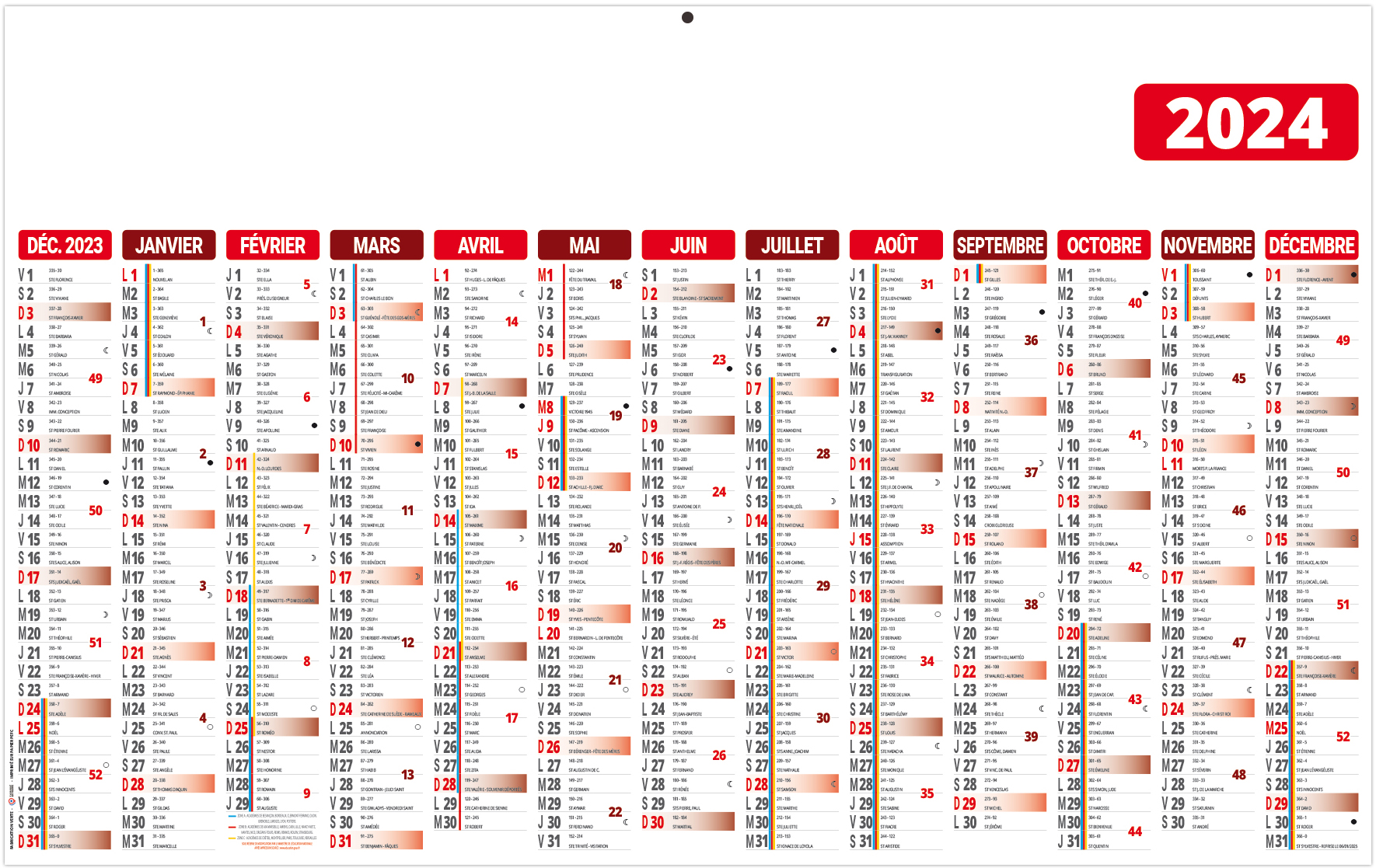 Calendrier bancaire personnalisable ecomax rouge 650 x 405 | Calendrier ...
