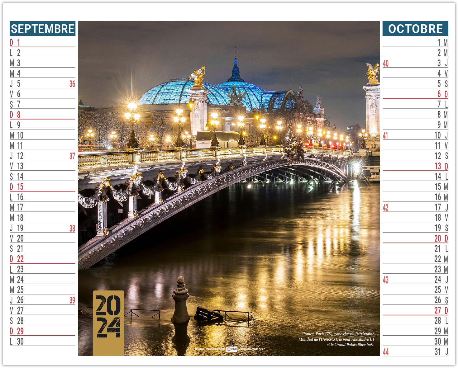 Calendrier entreprise 2 en 1 tous sur le pont 480 x 700 | Calendriers ...