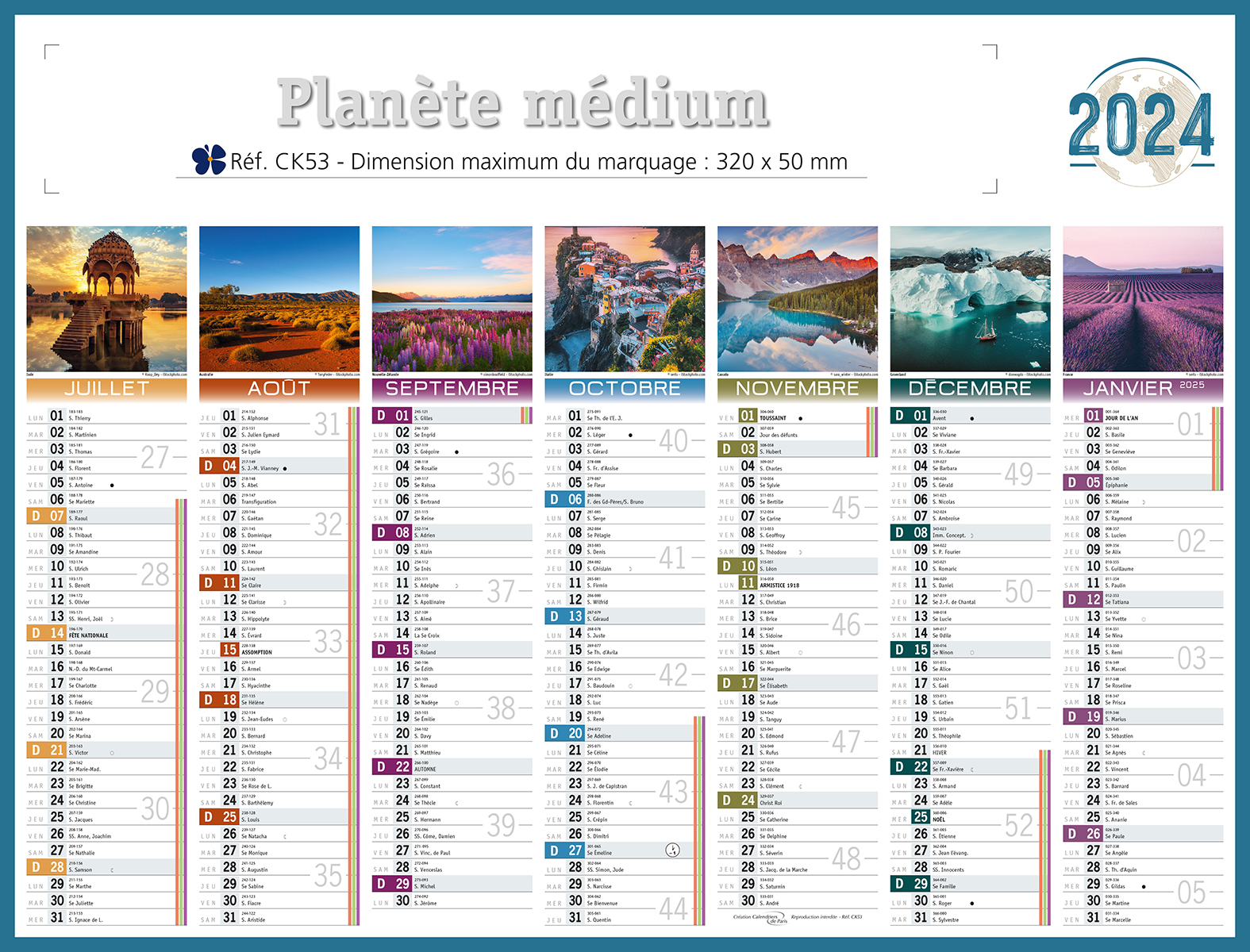 Calendrier publicitaire de banque diapo | Calendriers bancaires ...